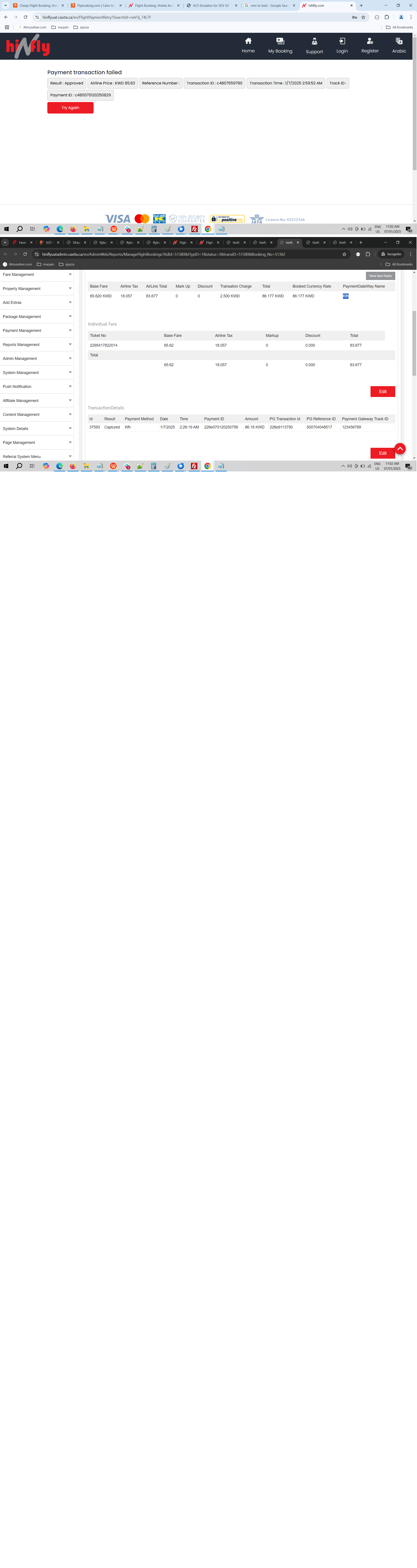 Bug #16449: Flight | fraud booking | Status showing issue - Hinfly - Redmine